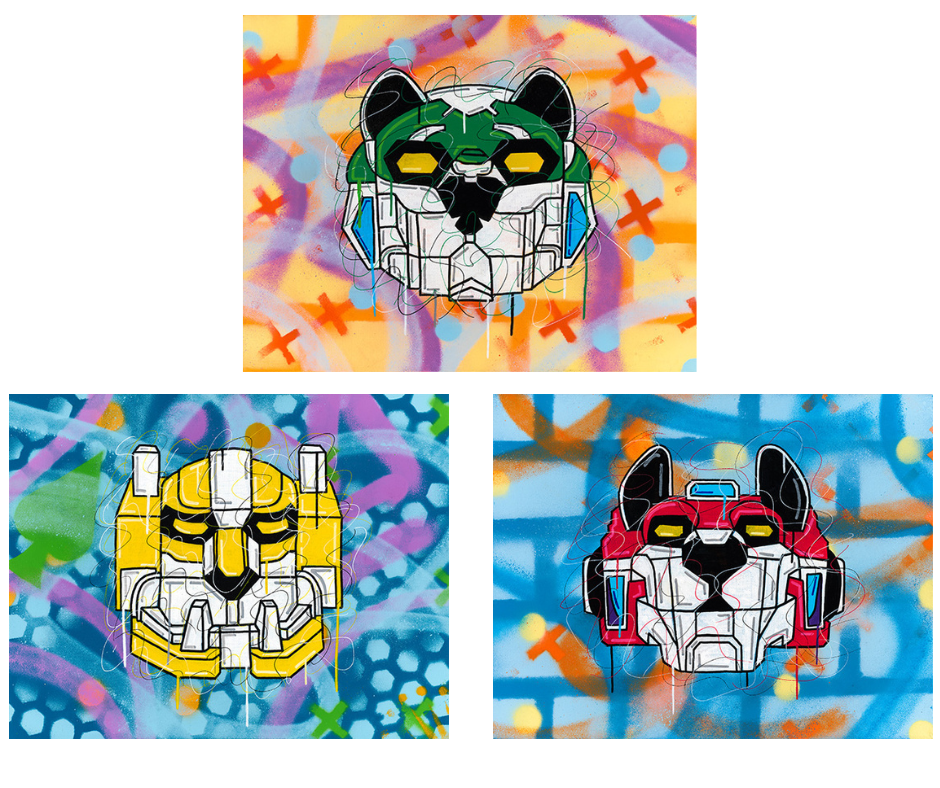 Voltron Graffiti Lion Collection RED, YELLOW, GREEN LIONS – Voltron.com